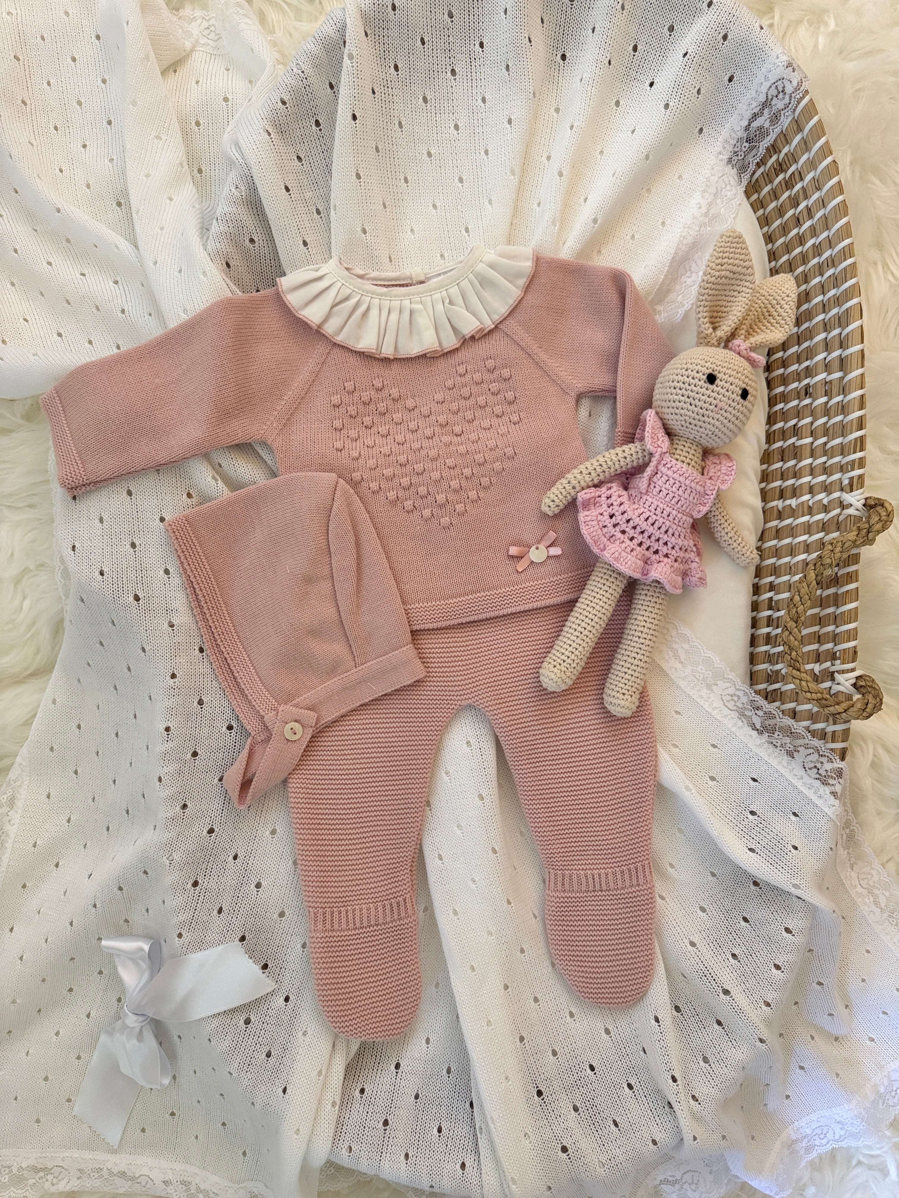 Bryony Heart Set - Pink – TheBabyHood